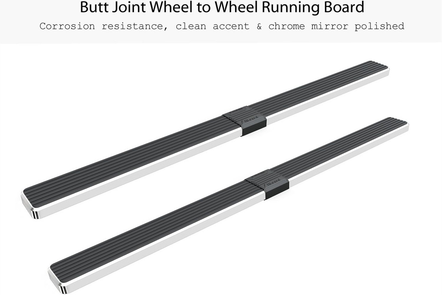 APG® IB04WBE8SC - 5" iStep Wheel-to-Wheel Silver Running Boards
