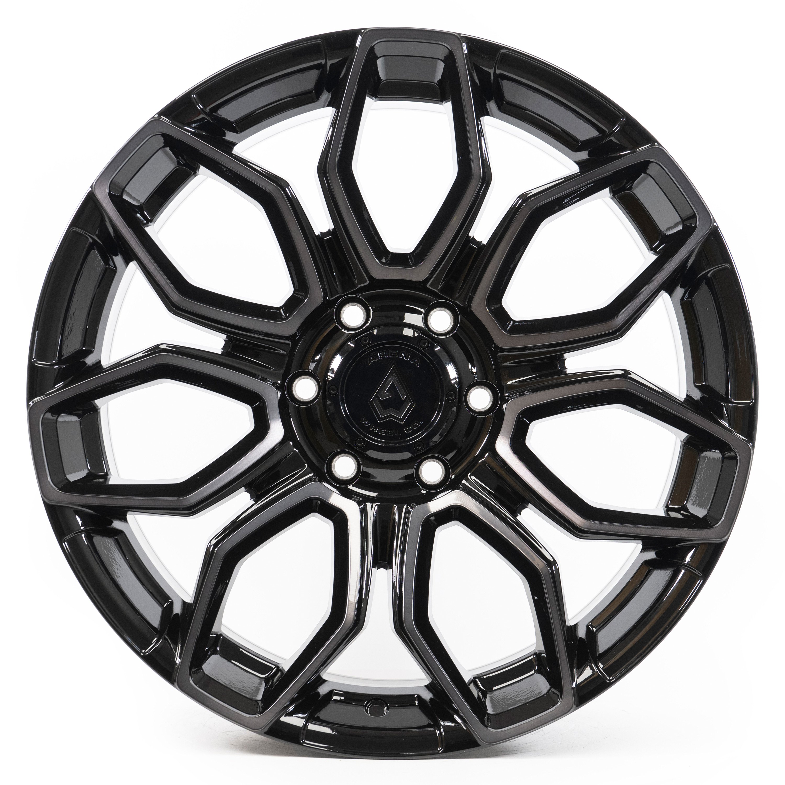 ARENA WHEEL CO® COBRA Wheels - Gloss Black with Brushed DDT and Clear ...