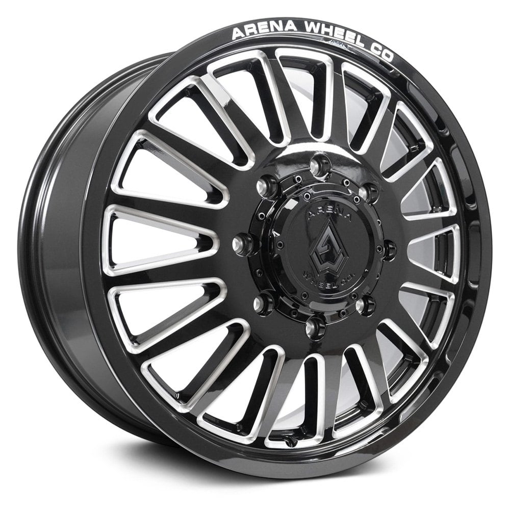 ARENA WHEEL CO® DUALLY RIVAL Wheels - Gloss Black with Milled Accents ...