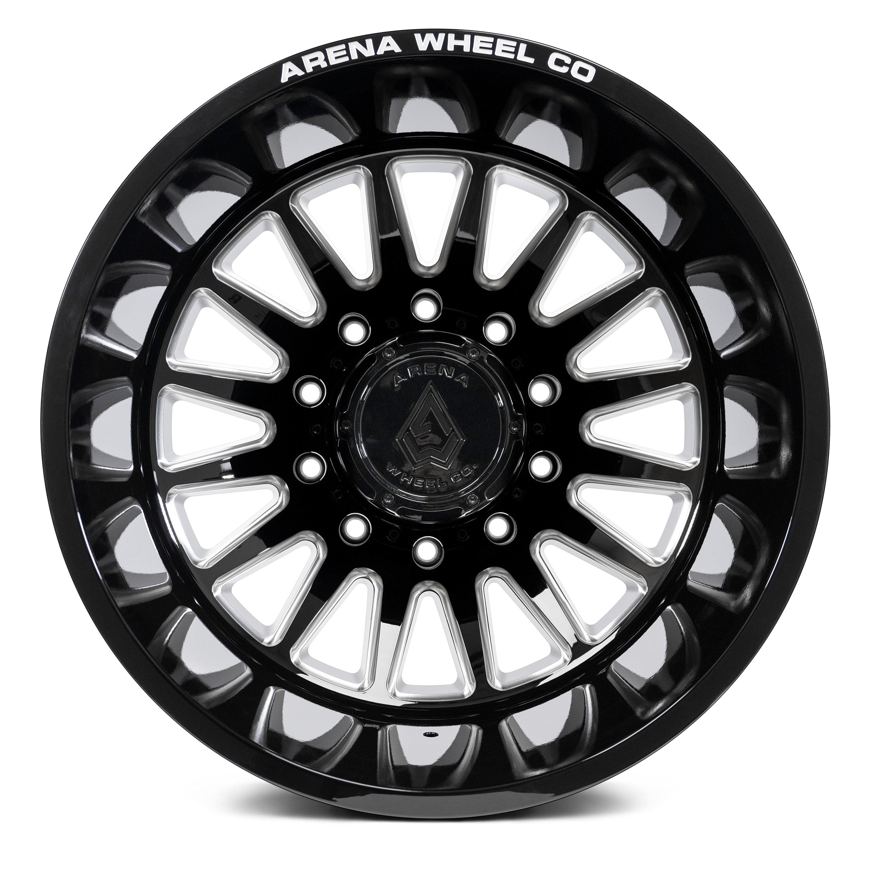ARENA WHEEL CO® DUALLY RIVAL Wheels - Gloss Black with Milled Accents ...
