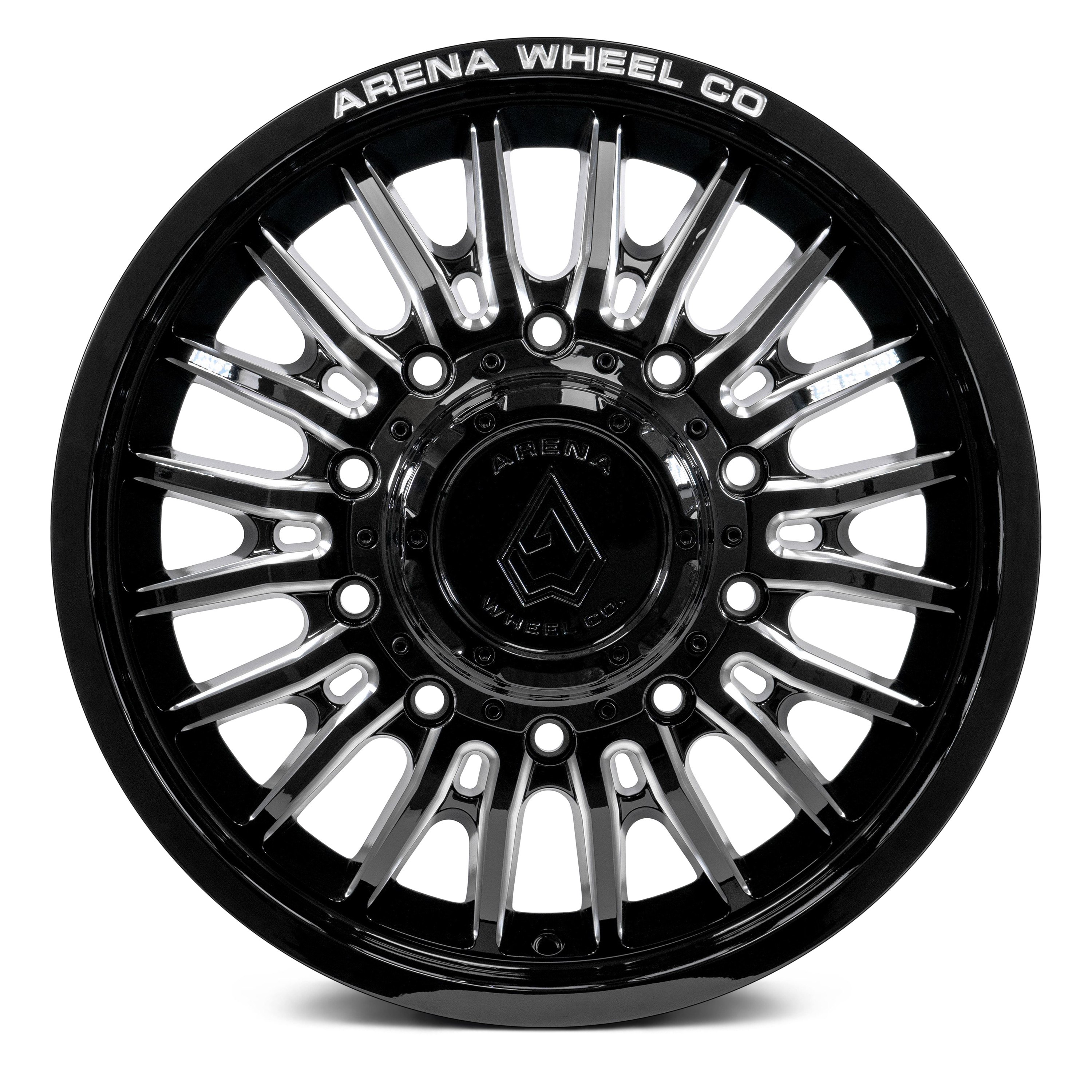 ARENA WHEEL CO® DUALLY THUNDER Wheels - Gloss Black with Milled Accents ...