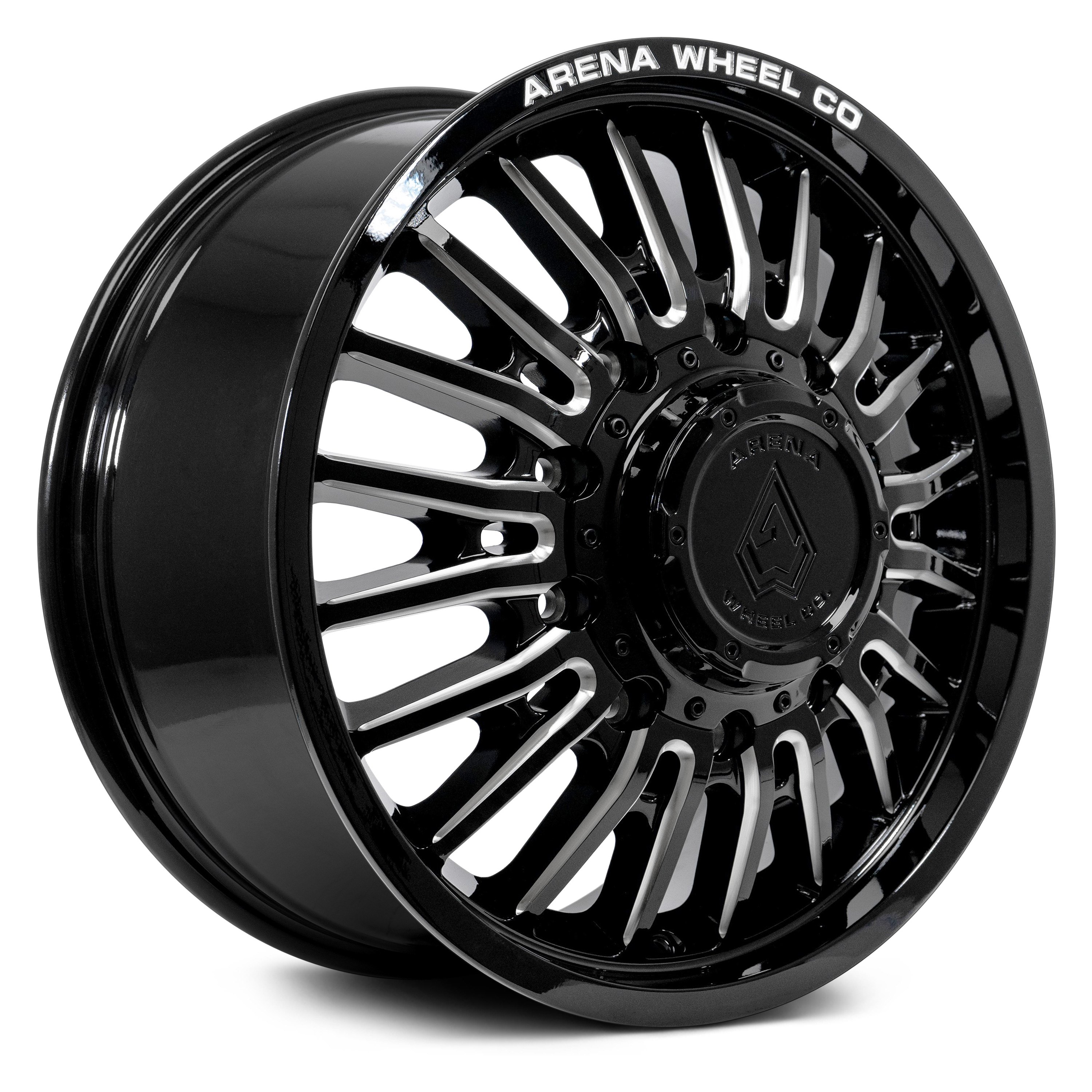 ARENA WHEEL CO® DUALLY THUNDER Wheels - Gloss Black with Milled Accents ...