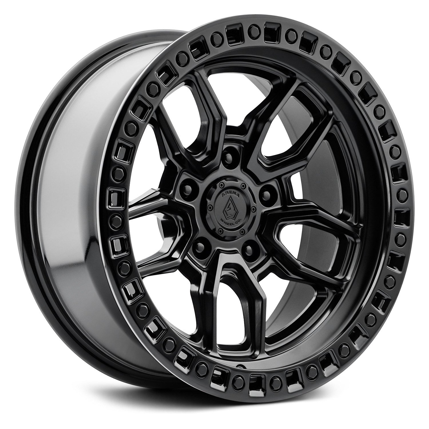 ARENA WHEEL CO® HUSTLE Wheels - Satin Black with Gloss Black Lip Rims