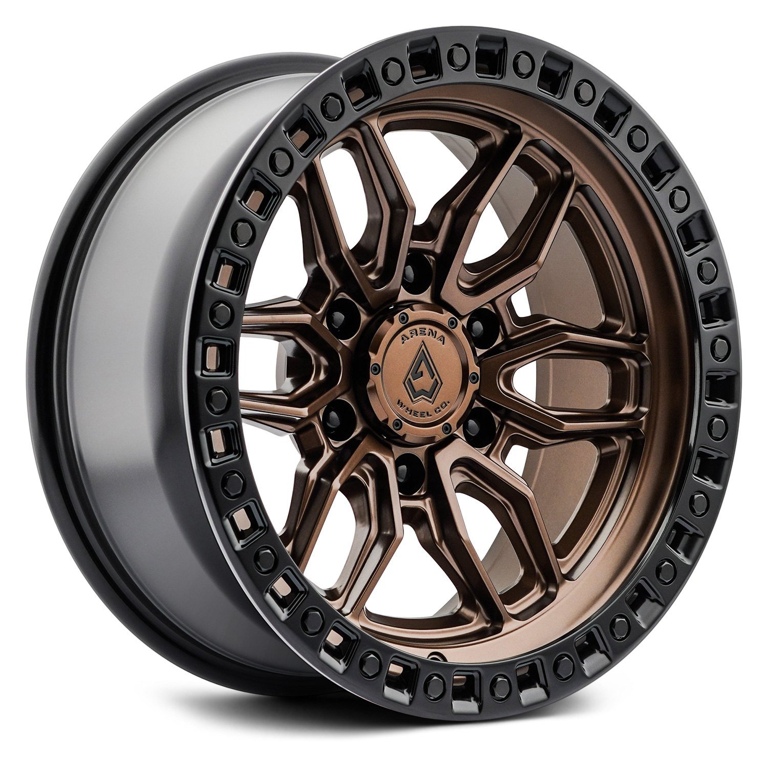 ARENA WHEEL CO® HUSTLE Wheels - Smoked Bronze with Satin Black Lip Rims