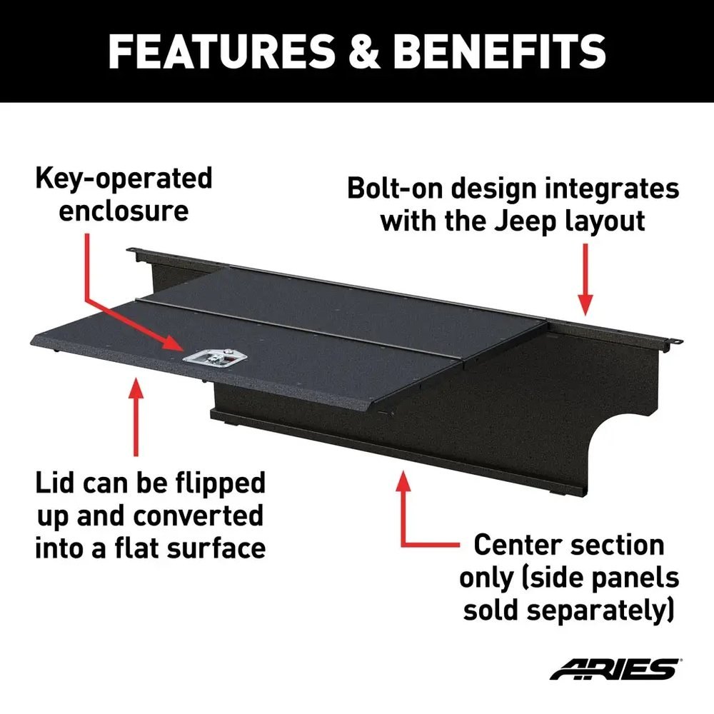 Aries® ALC25000-00 - Aluminum Security Cargo Lid Center Panels