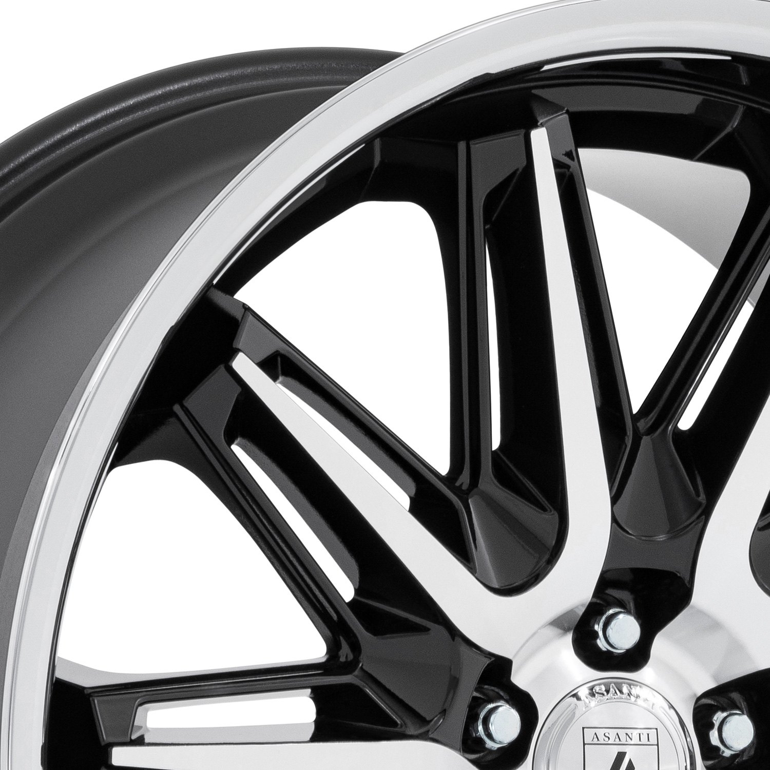 ASANTI® ABL-47 IMPERATOR Wheels - Gloss Black with Machined Face and SS Lip Rims