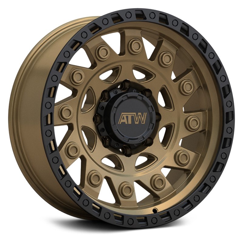 ATW OFF-ROAD® CONGO Wheels - Satin Bronze with Satin Black Lip Rims ...