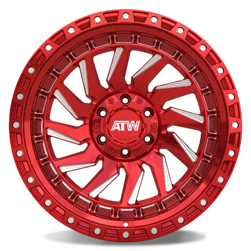 ATW OFF-ROAD® CULEBRA Wheels - Candy Red with Milled Accents Rims