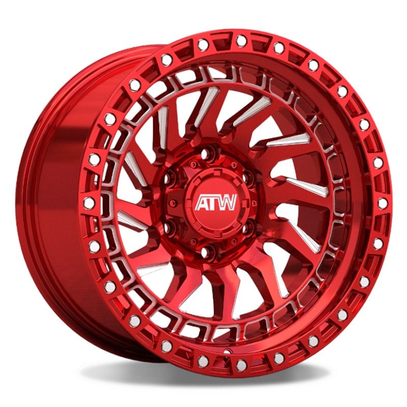 ATW OFF-ROAD® CULEBRA Wheels - Candy Red with Milled Accents Rims