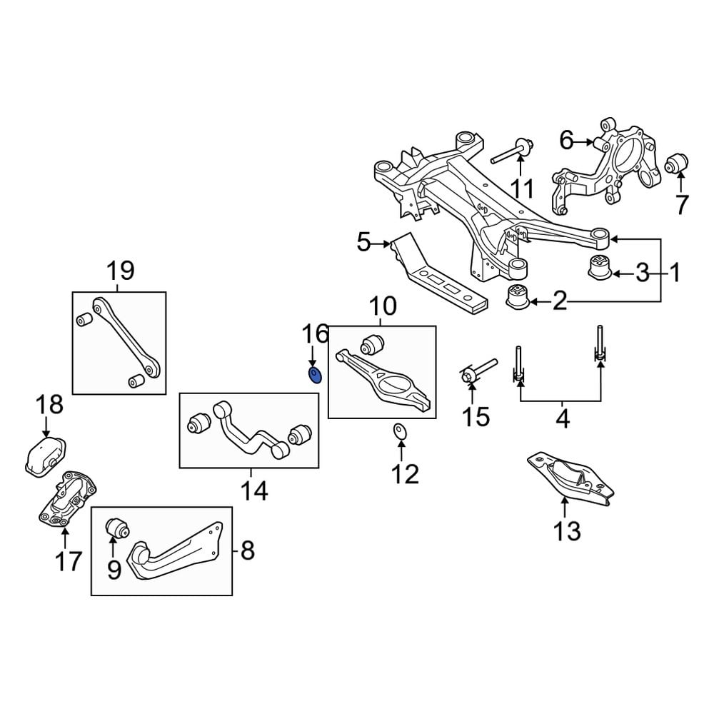 Audi OE WHT000232 - Rear Alignment Camber Adjusting Eccentric