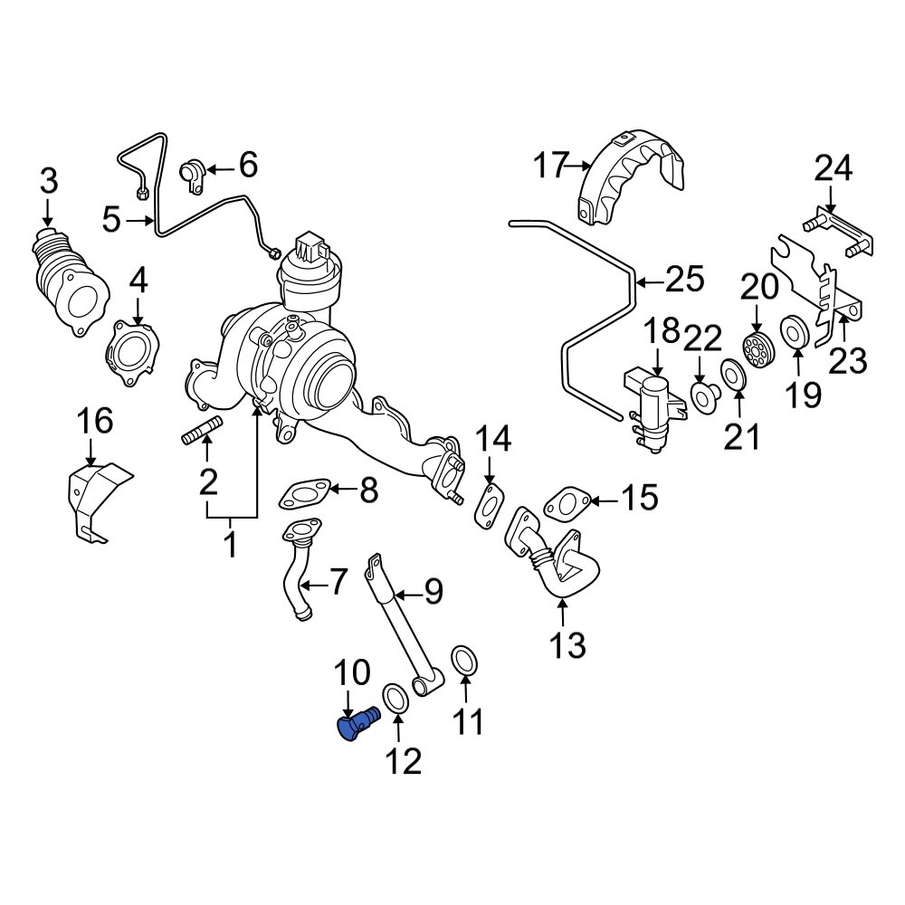 Audi OE WHT000494 - Turbocharger Mounting Bolt