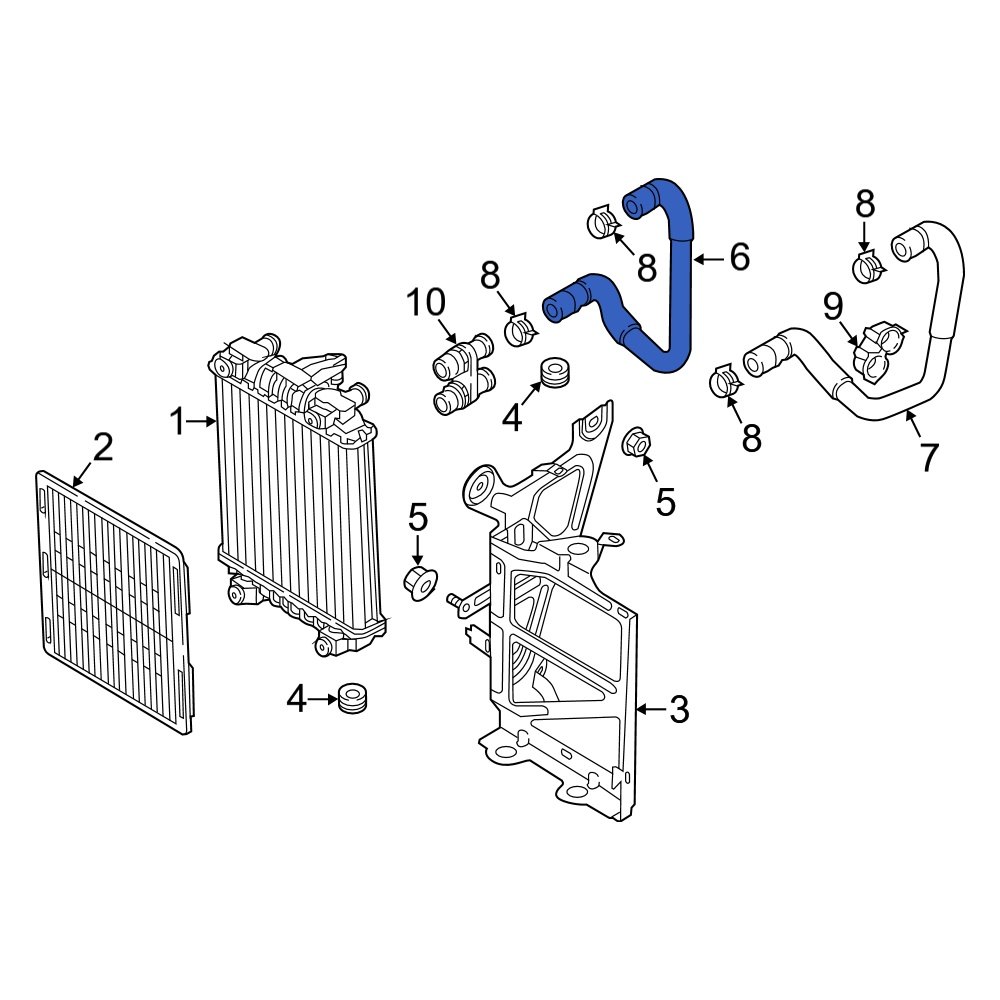 Audi OE 5Q0122101EA - Upper Radiator Coolant Hose