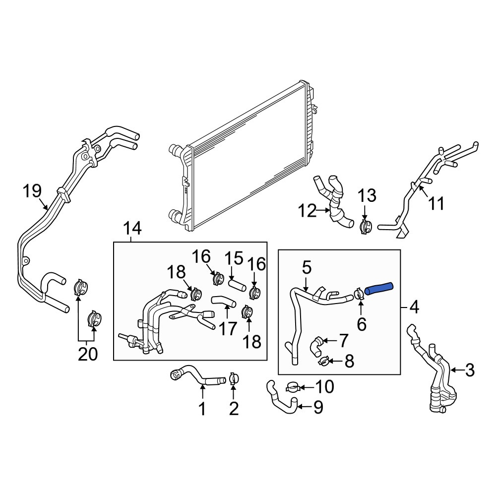 Audi OE 04L121064AB - Engine Coolant Pipe