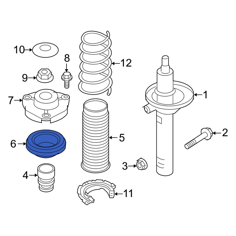 Audi OE 5Q0412249E - Front Suspension Strut Bearing
