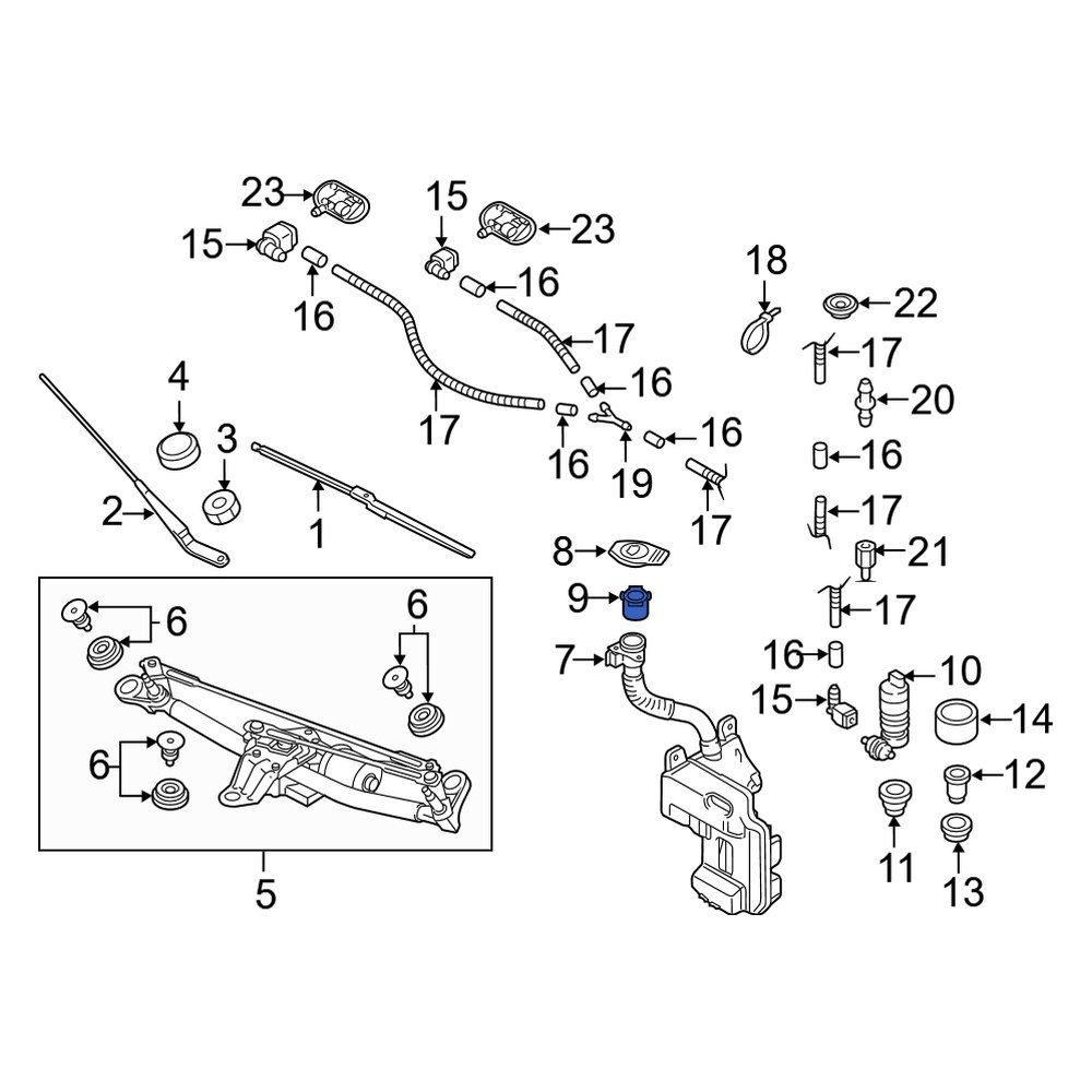 Audi OE 4A0955485 - Front Washer Fluid Strainer