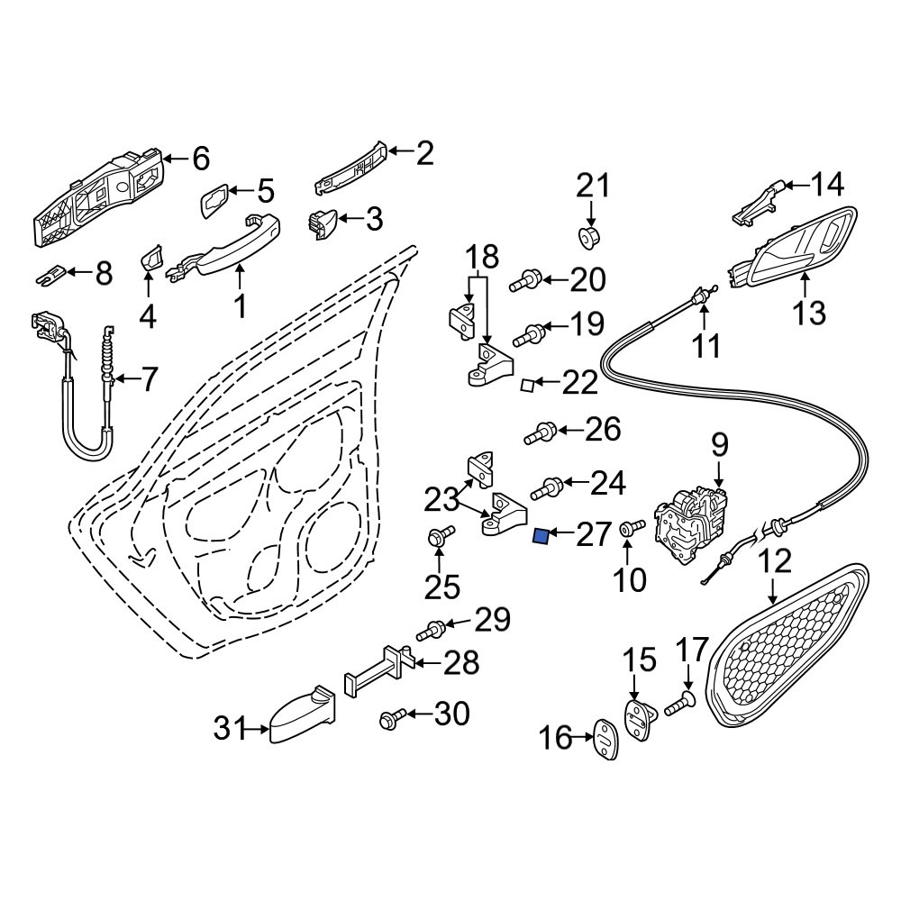 Audi OE 8T0837947 - Lower Door Hinge Cap