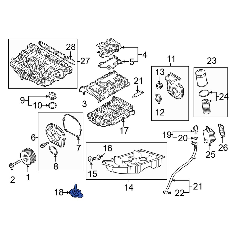 Audi OE 06K907660C - Engine Oil Level Sensor