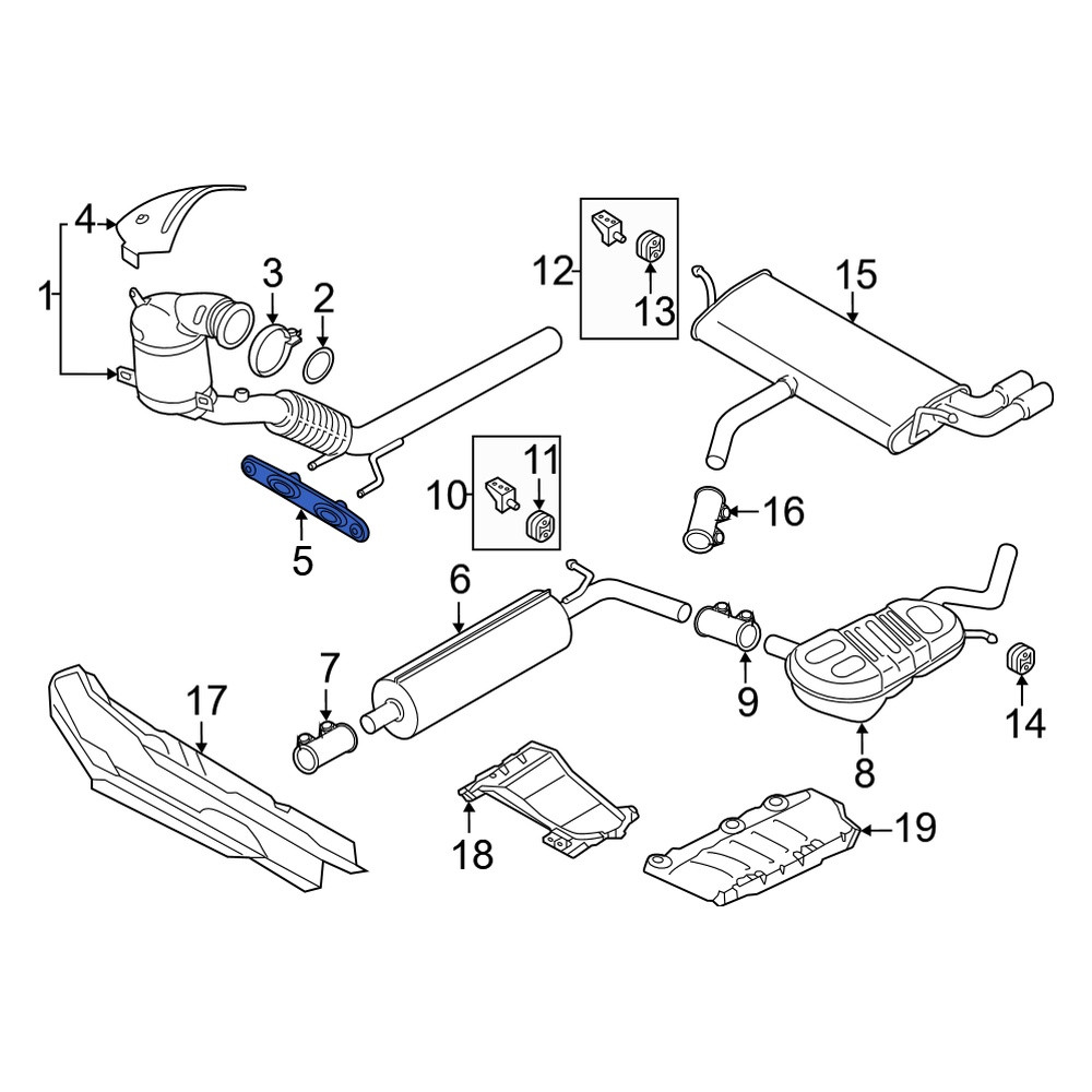 Audi OE 1K0253147F - Exhaust System Hanger