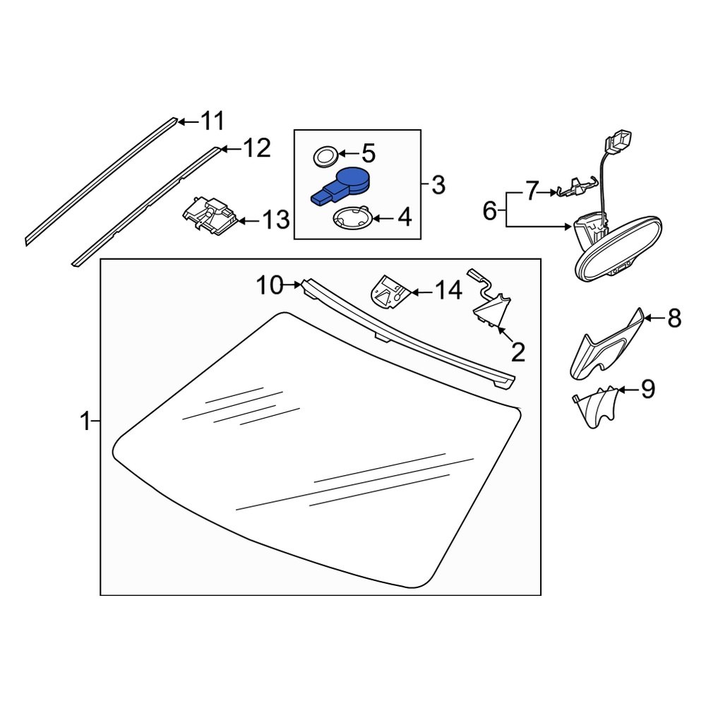 Audi OE 81A955555B - Front Rain Sensor