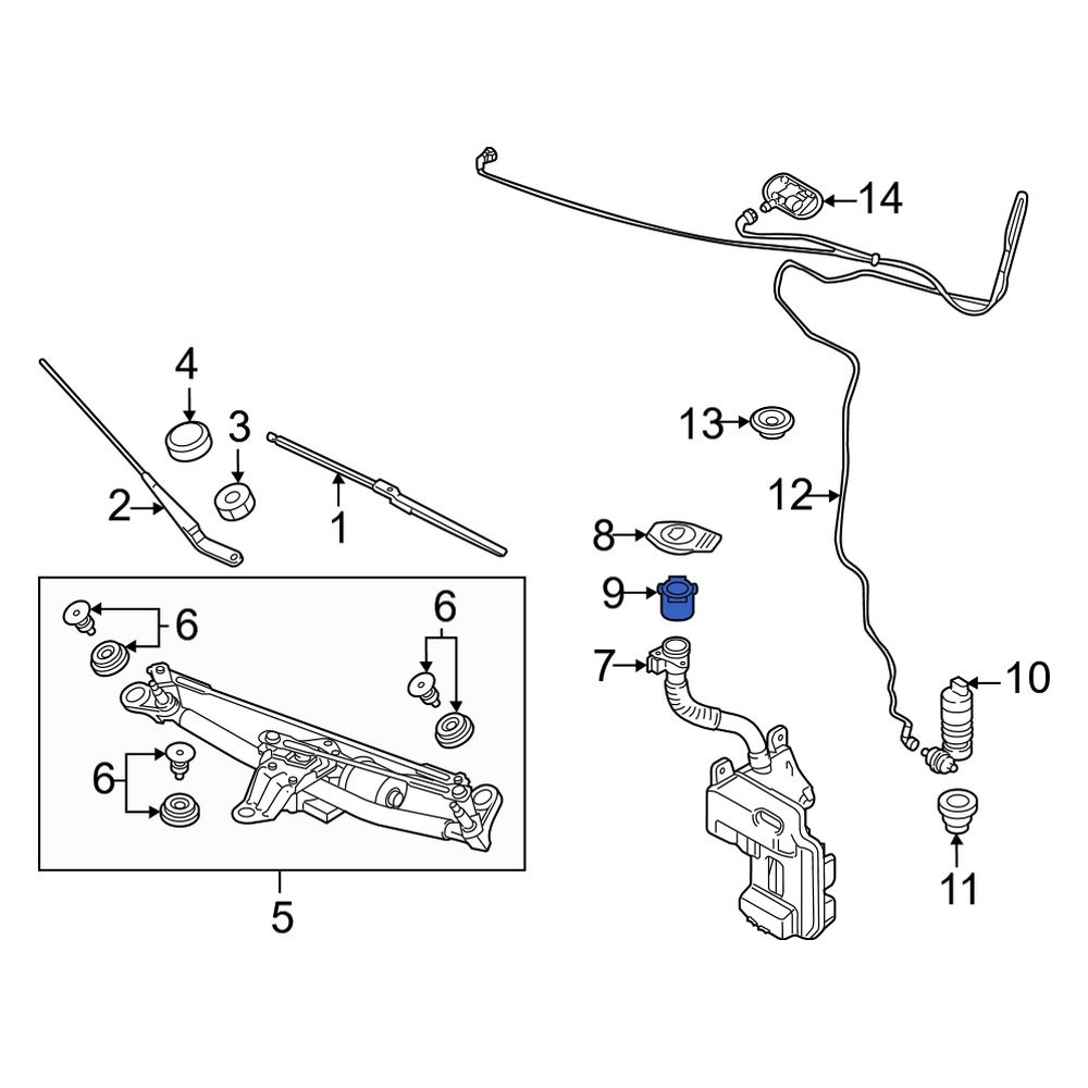 Audi OE 4A0955485 - Front Washer Fluid Strainer