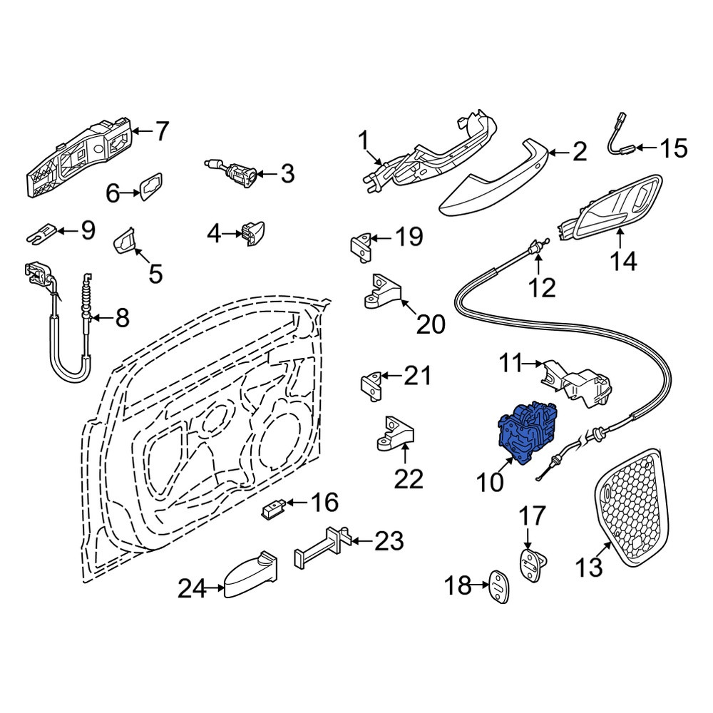 Audi OE 5TB837015E - Front Left Door Latch Assembly