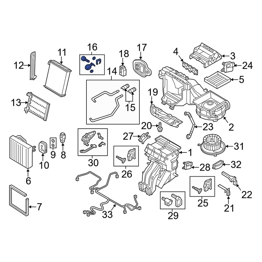 Audi OE 5WA815155 - HVAC Heater Hose Outlet Tube Hardware Kit