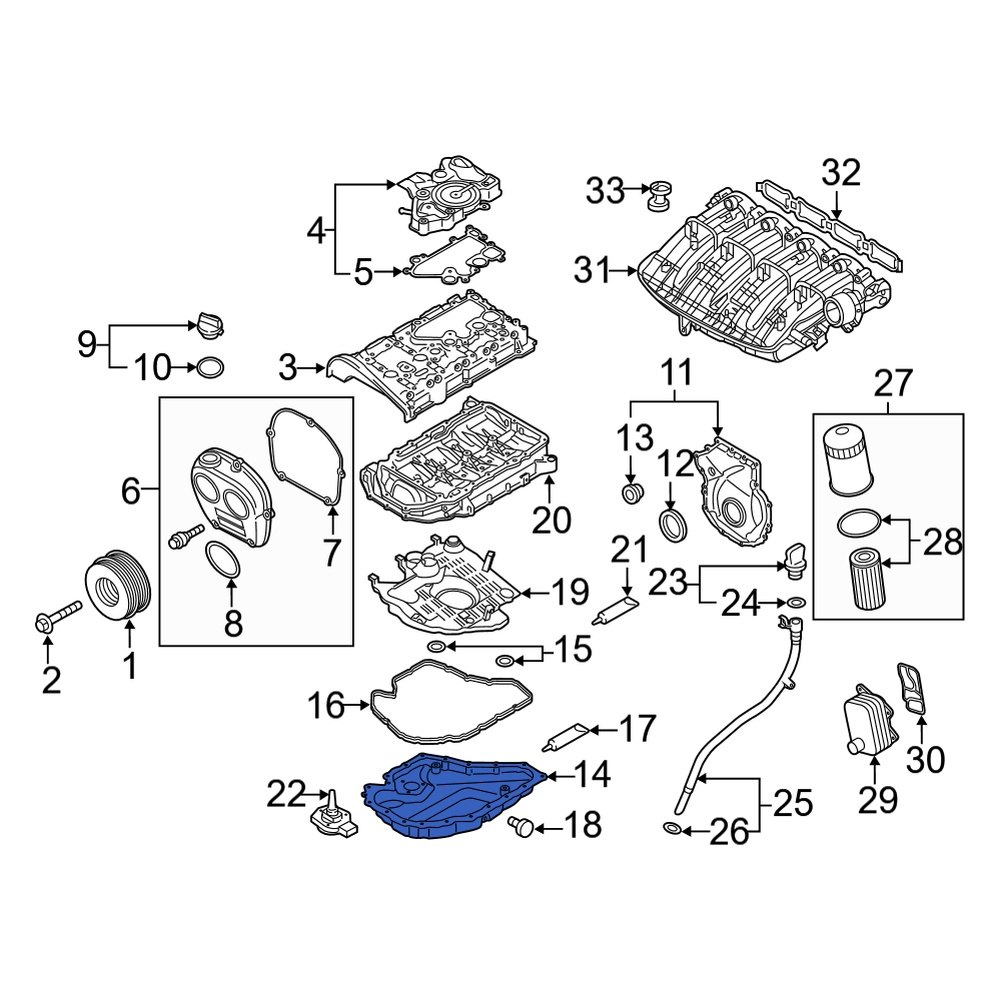 Audi OE 06K103600AE - Lower Engine Oil Pan