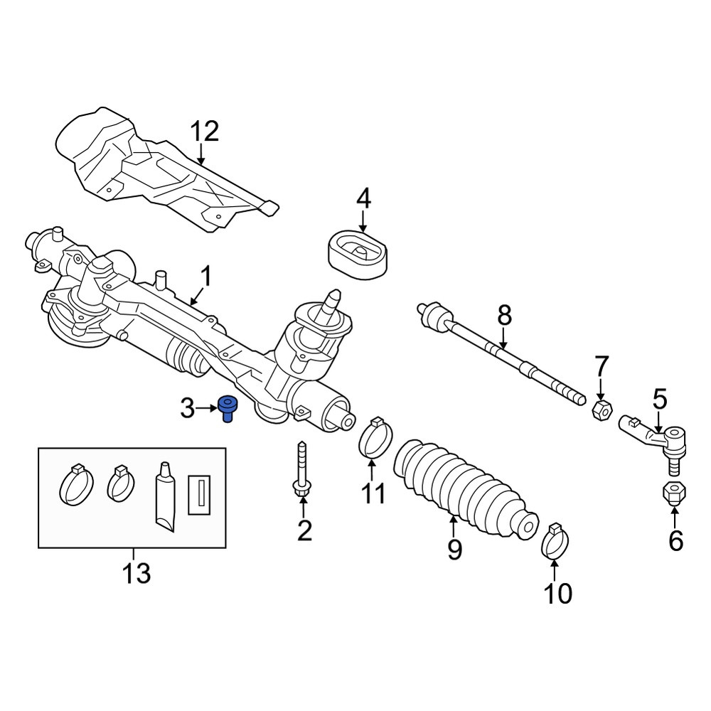 Audi OE 5Q0423121A - Rack and Pinion Assembly Bushing