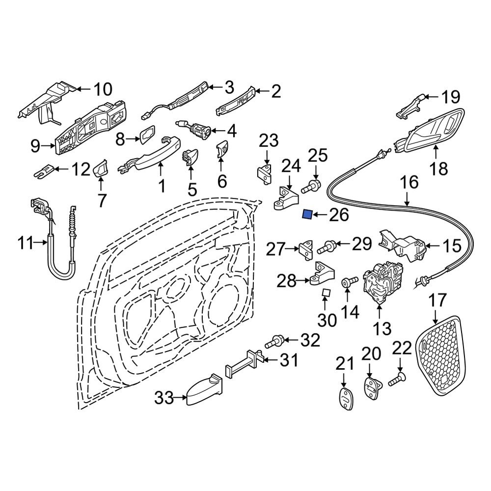 Audi OE 8T0837947 - Lower Door Hinge Cap