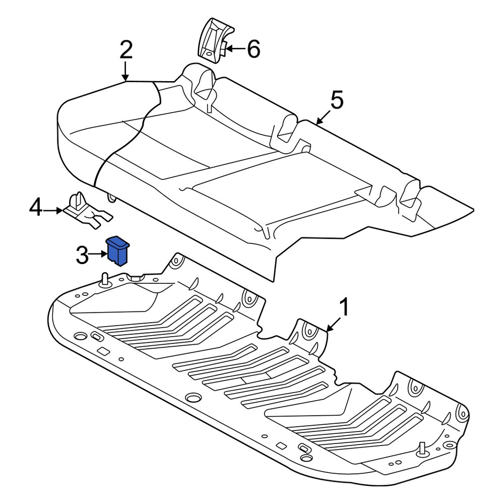 Audi OE 4L0886373 - Seat Cushion Foam Grommet