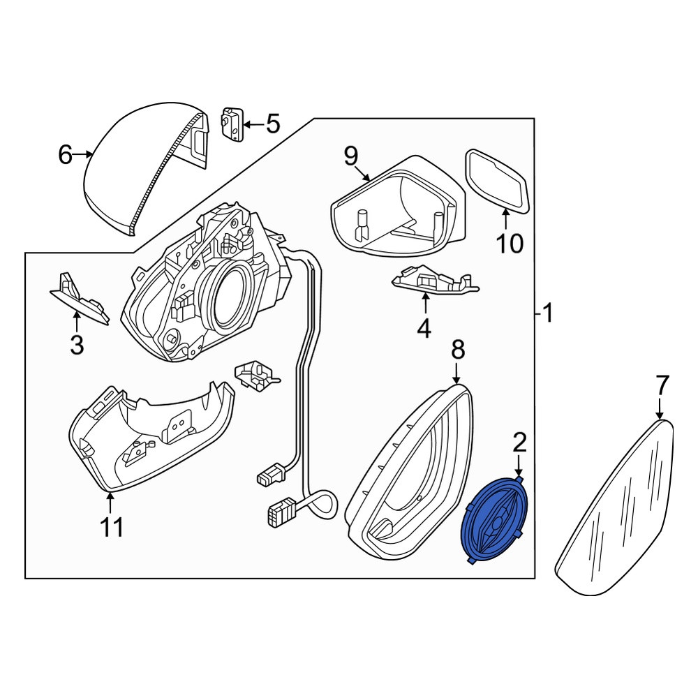 Audi OE 3G0959578B - Front Door Mirror Drive Motor