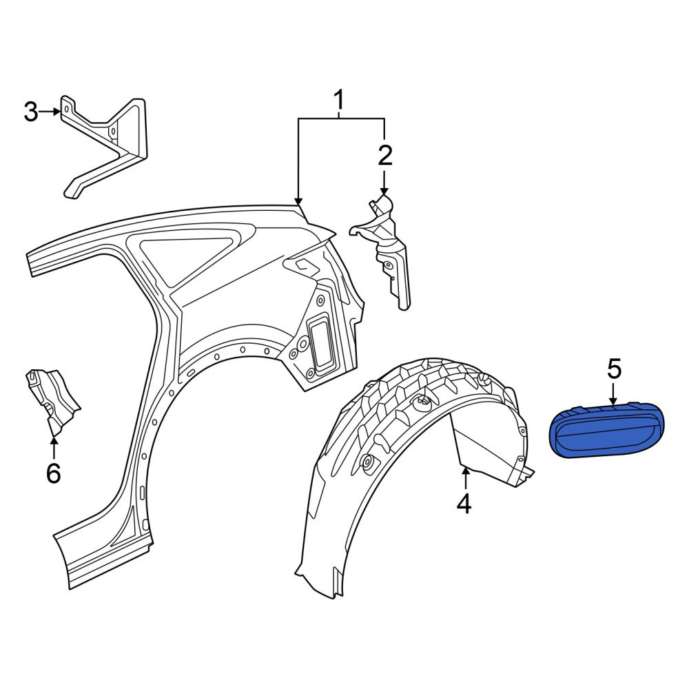 Audi OE 7N0819465F - Rear Quarter Panel Vent