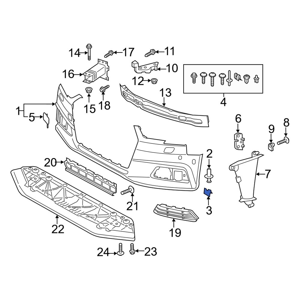 Audi OE WHT004694 - Bumper Cover Reinforcement Nut