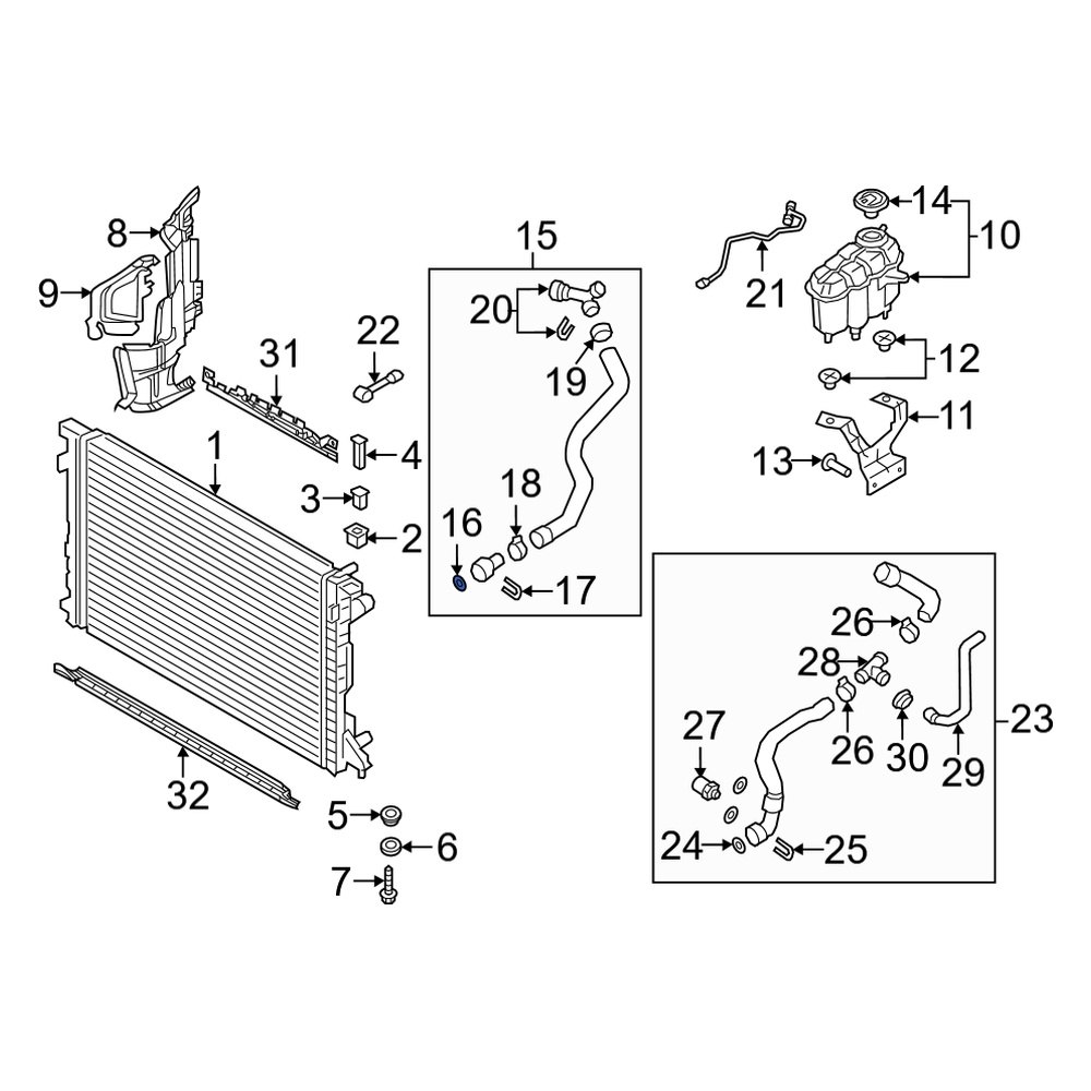 Audi OE 8W0121081ED - Engine Coolant Bypass Hose