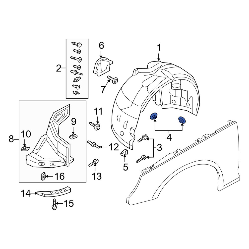 Audi OE WHT004694 - Bumper Cover Reinforcement Nut