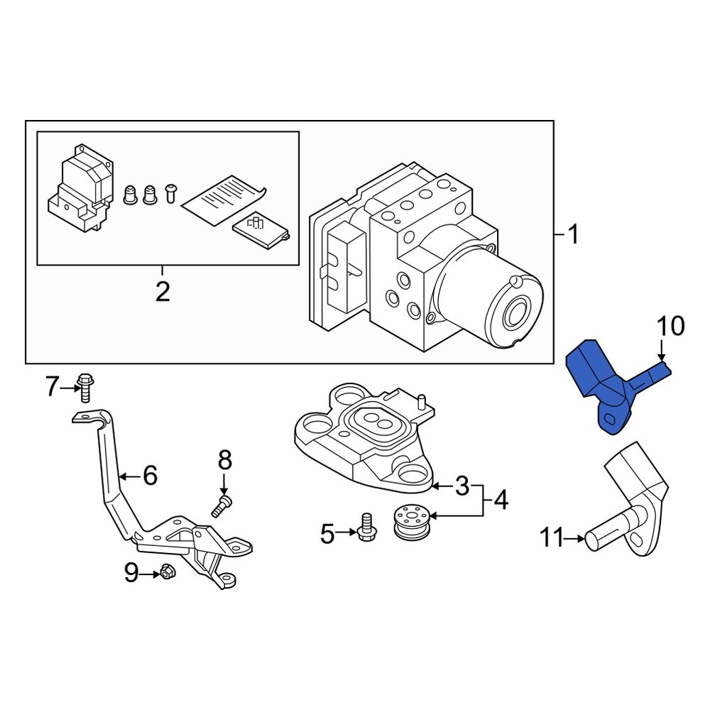Audi OE 4M0927803C - Front ABS Wheel Speed Sensor