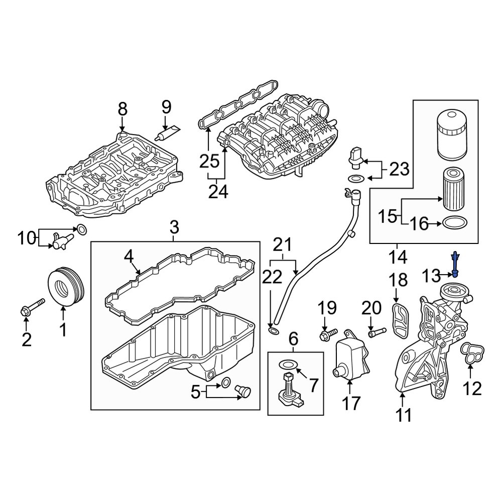 Audi OE 06L115678Q - Engine Oil Filter Adapter Stud