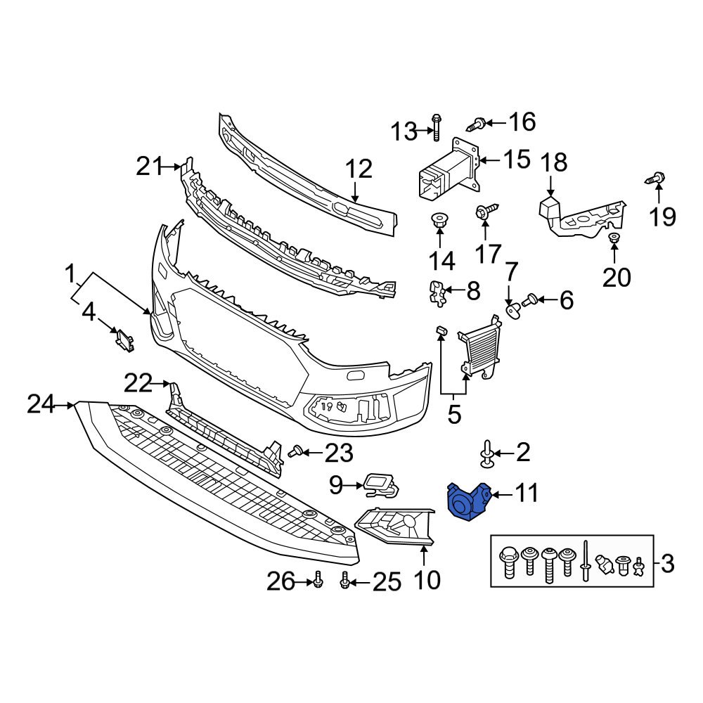 Audi OE 8W0807819 - Front Left Grille Cap