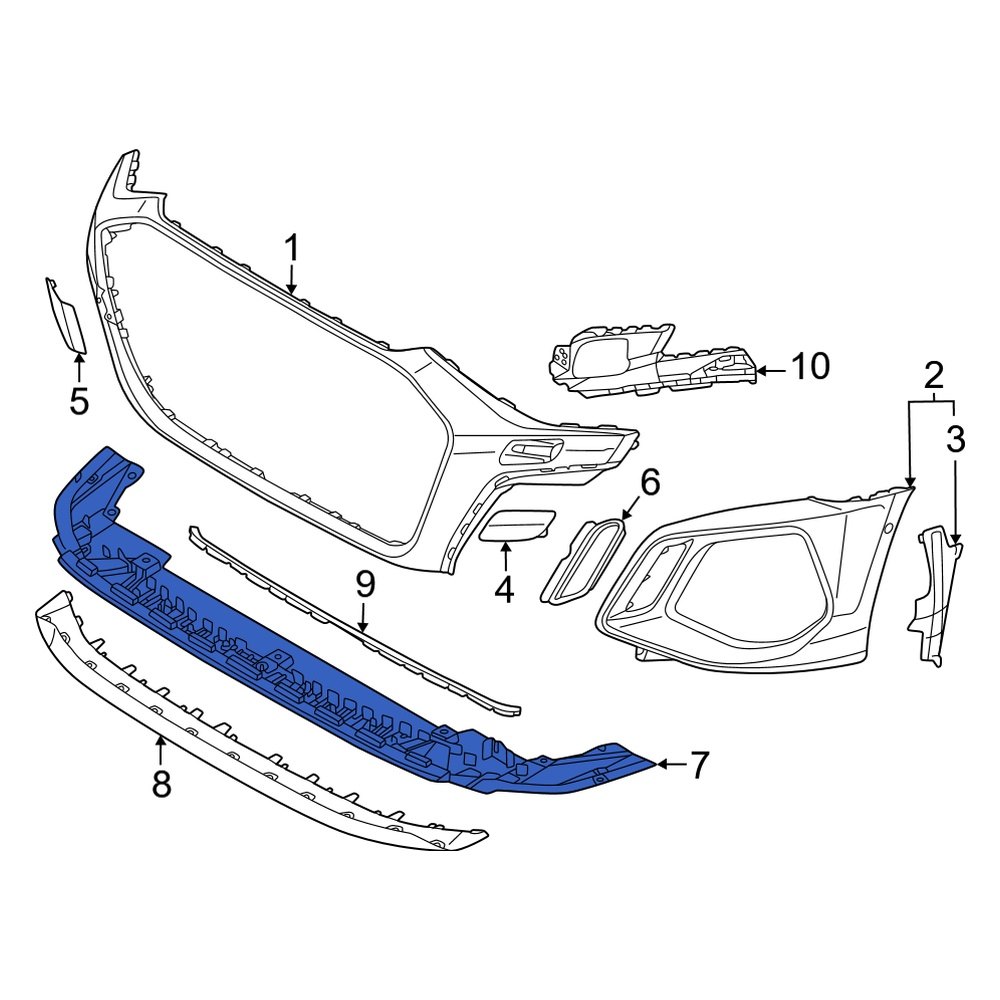 Audi OE 8Y0807233B - Front Valance Panel