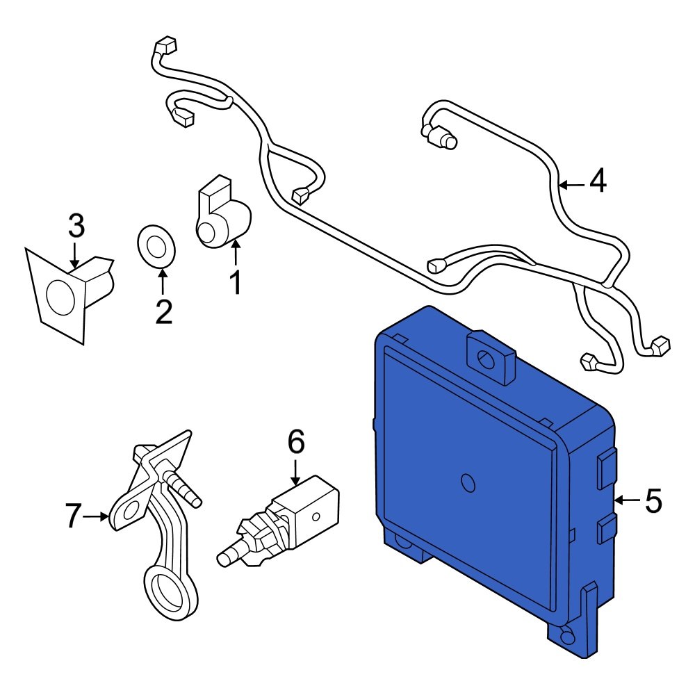 Audi OE 5WA907561 - Front Cruise Control Distance Sensor