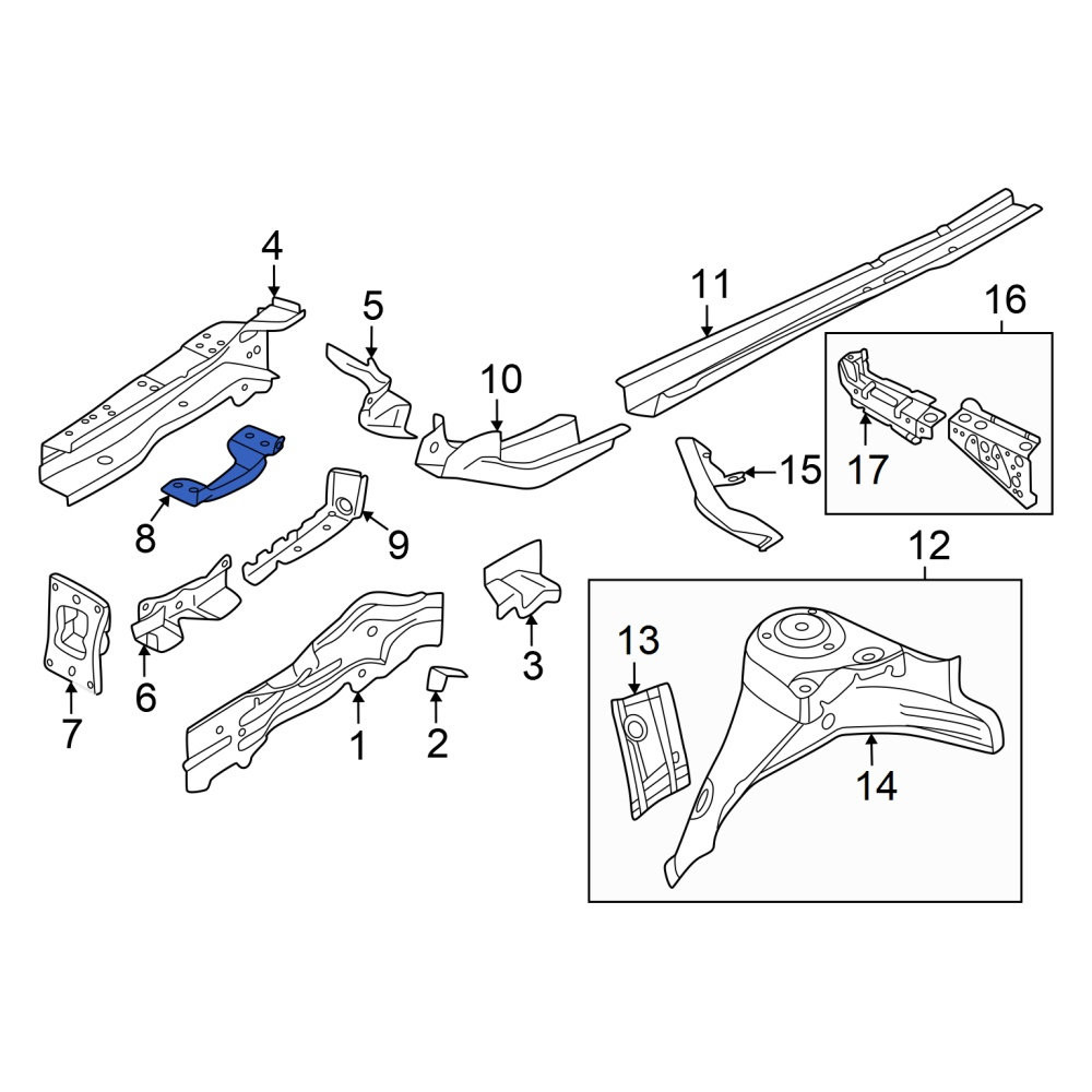 Audi OE 5Q0810811 - Left Engine Mount Bracket