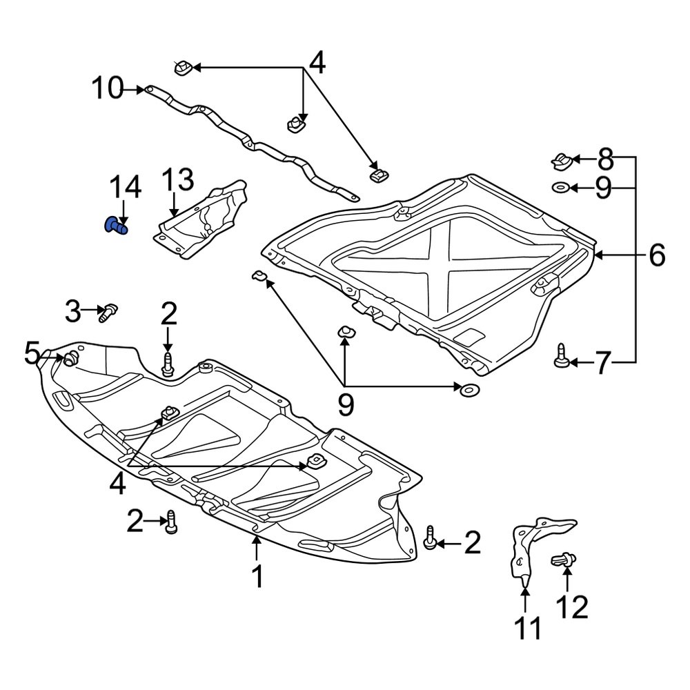 Audi OE 4A0805163 - Fender Liner Retainer