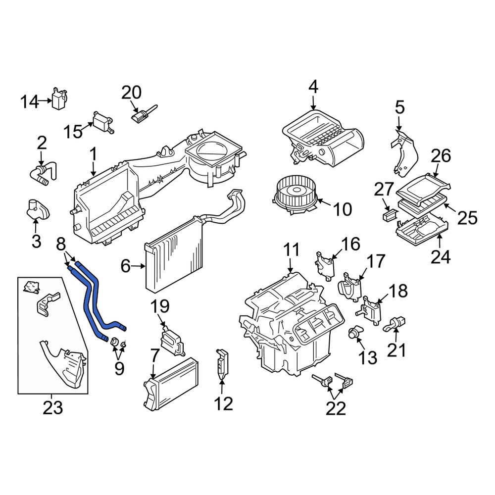 Audi OE 8E1819371S - HVAC Heater Hose