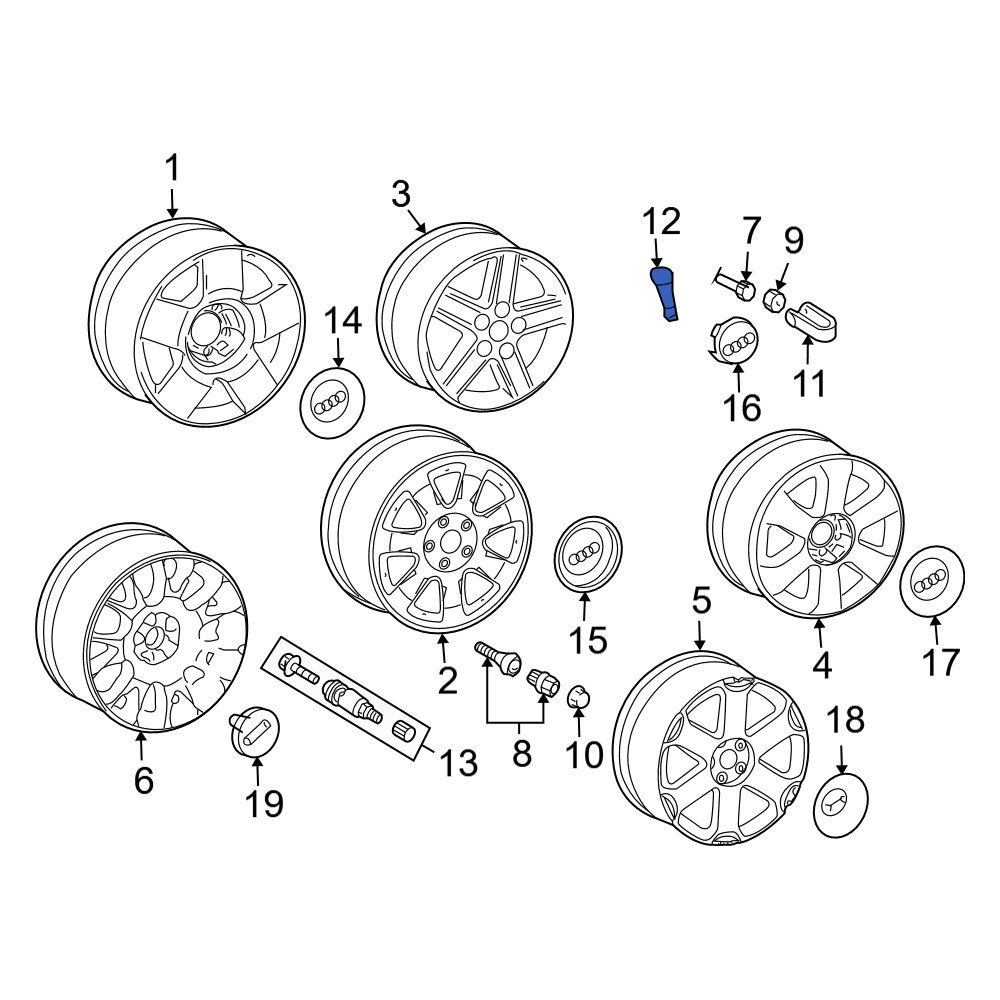 Audi OE 839601361 - Tire Valve Stem