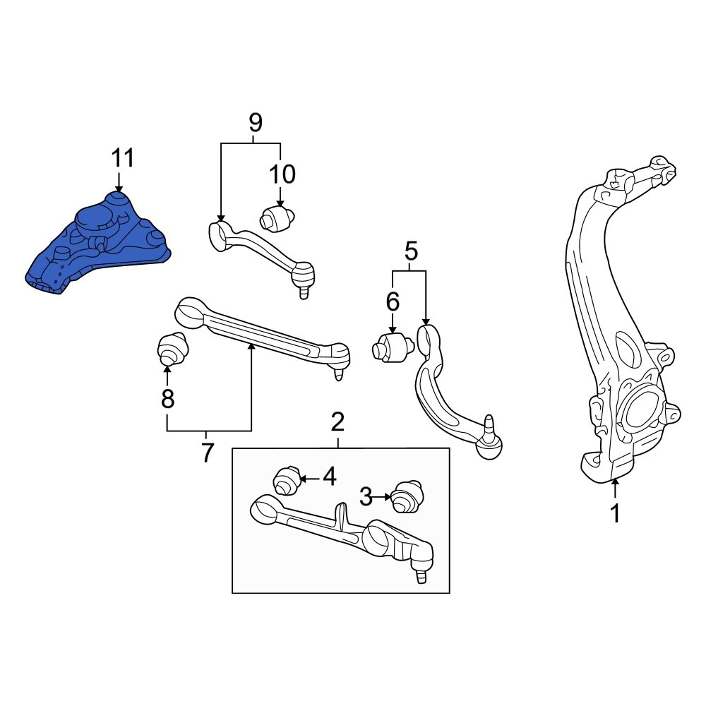 Audi OE 8E0412391C - Front Suspension Control Arm Bracket