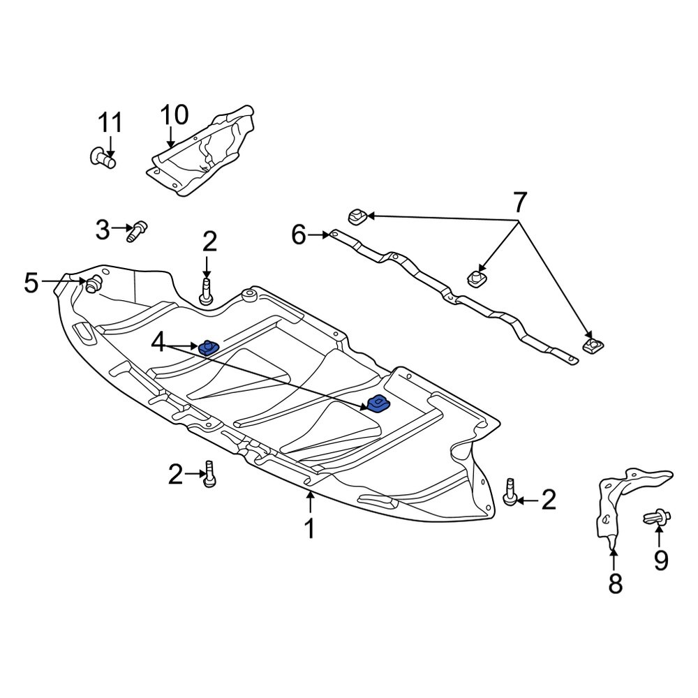 Audi OE 8D0805960 - Front Trunk Trim Panel Nut