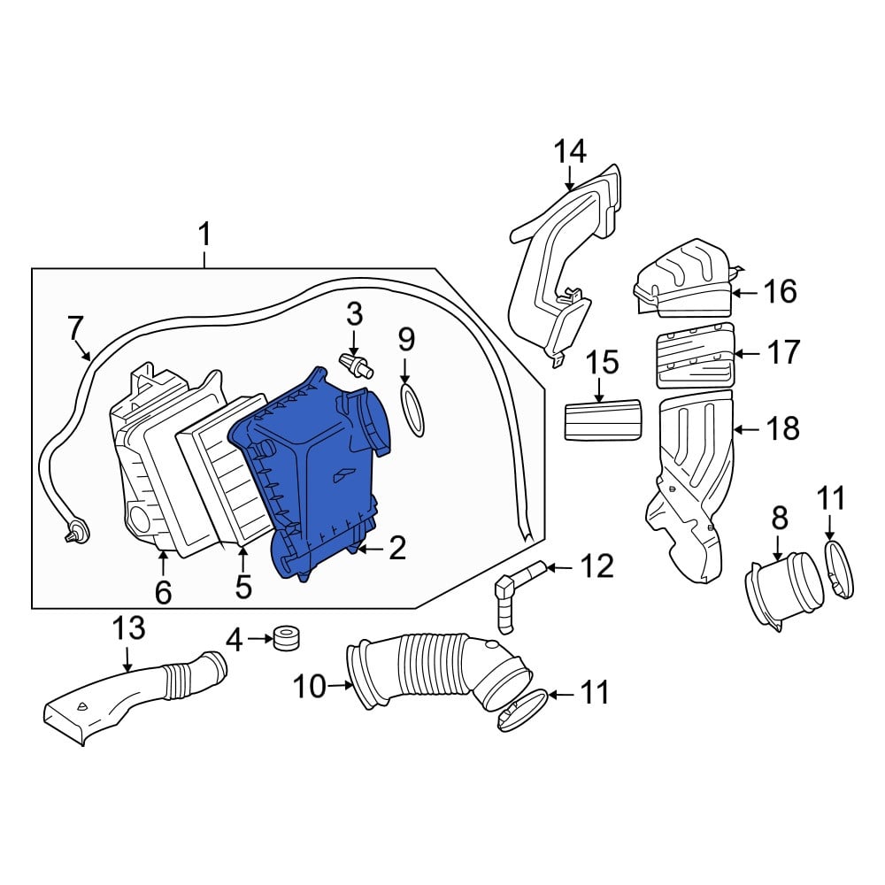 Audi OE 8K0129669 - Air Filter Housing Grommet