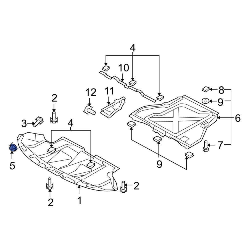 Audi OE 4A0805163 - Fender Liner Retainer