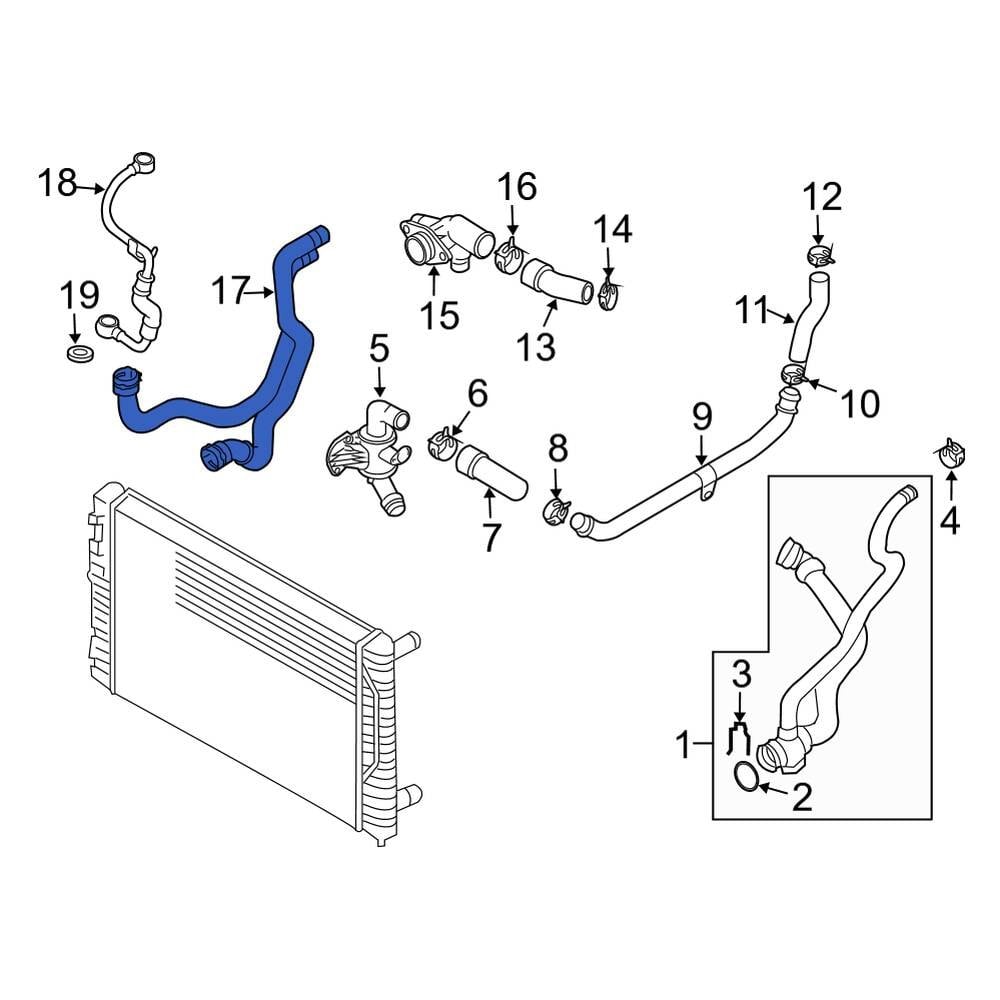 Audi OE 8E1819371T - Engine Coolant Overflow Hose