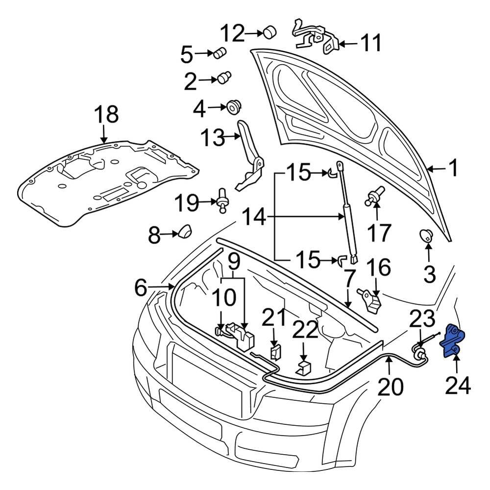 Audi OE 8E1823533B01C - Front Hood Release Handle